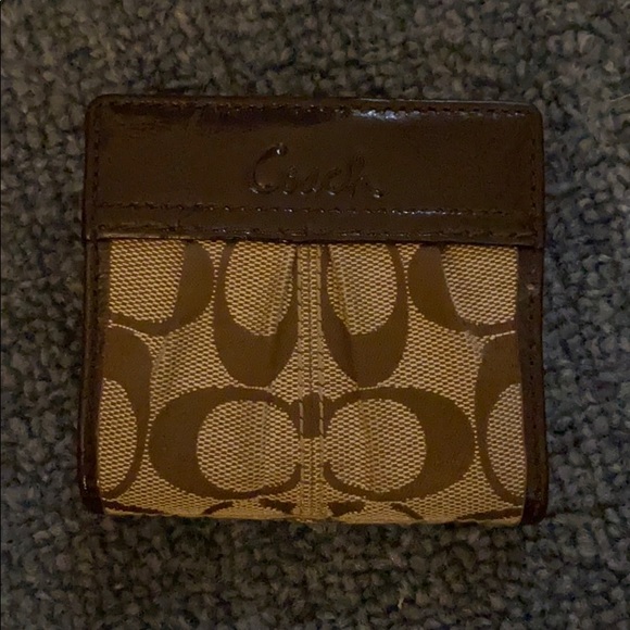 Coach | Bags | Coach Brown Mini Wallet With C Pattern | Poshmark
